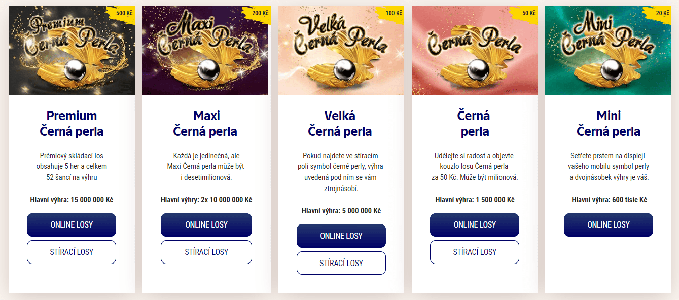 Černá perla 🦪 jak vyhrát, výherní stírací los - Mecenas.cz